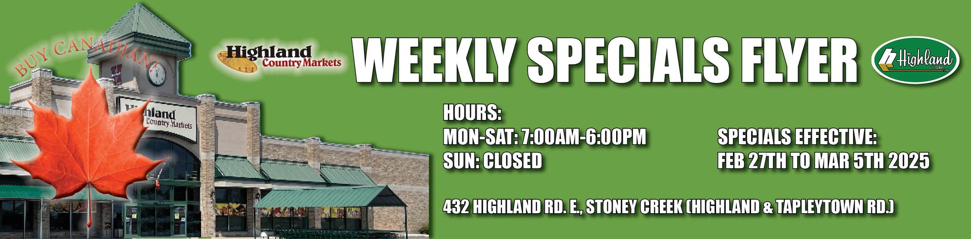 Weekly Specials Flyer